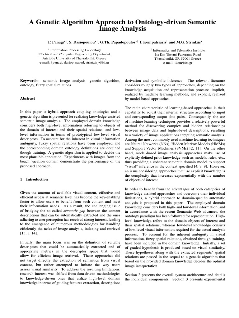 A Genetic Algorithm Approach To Ontology Driven Semantic Pdf Machine Learning Information