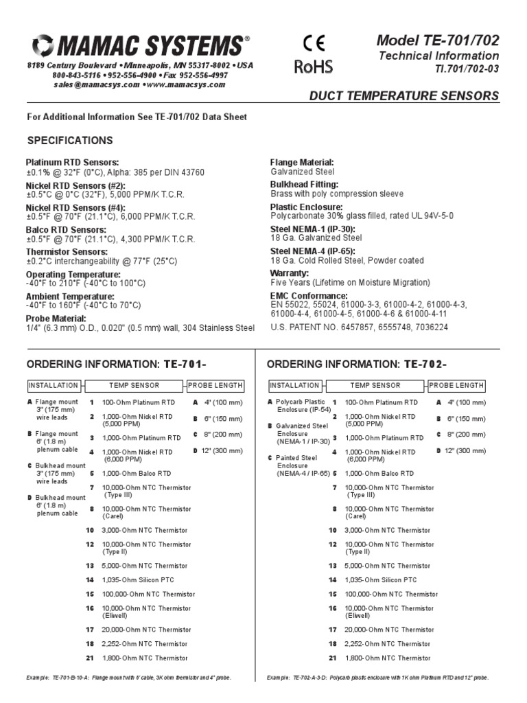 Tech TE 701 702 | PDF