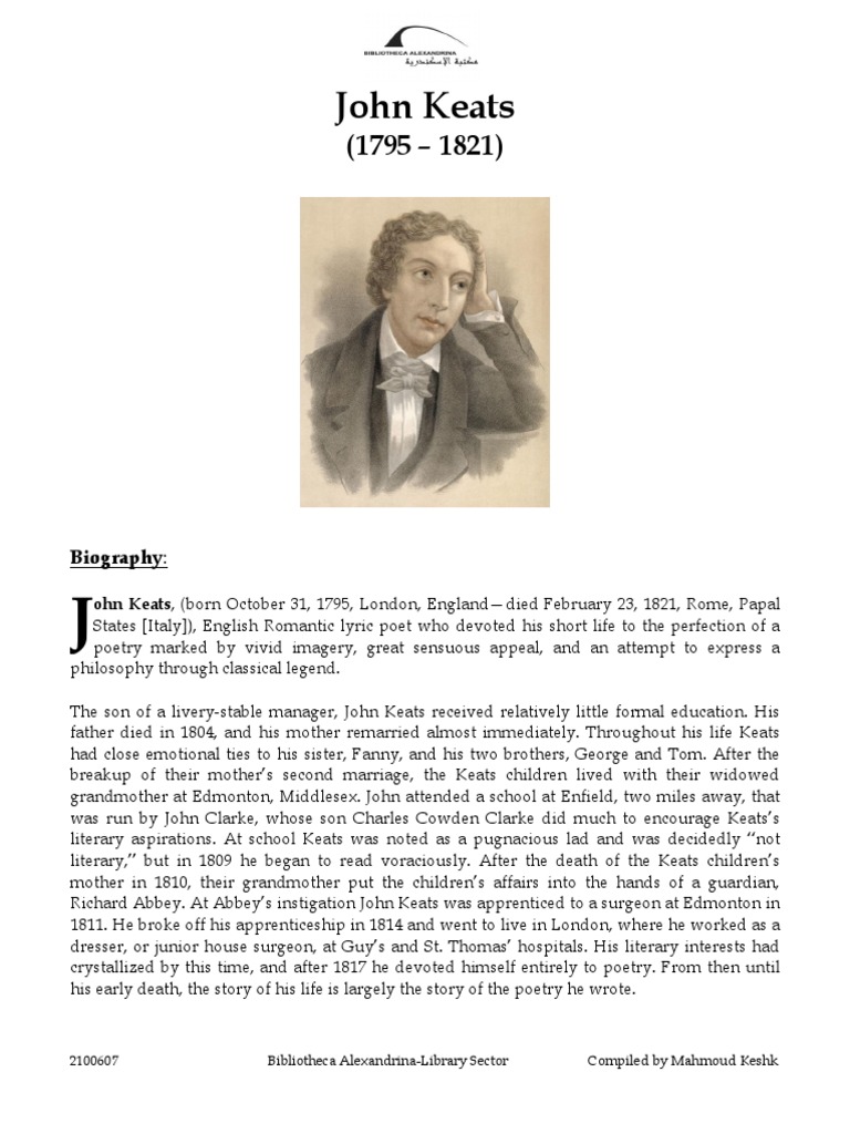 Keats John | PDF | John Keats | Poetry
