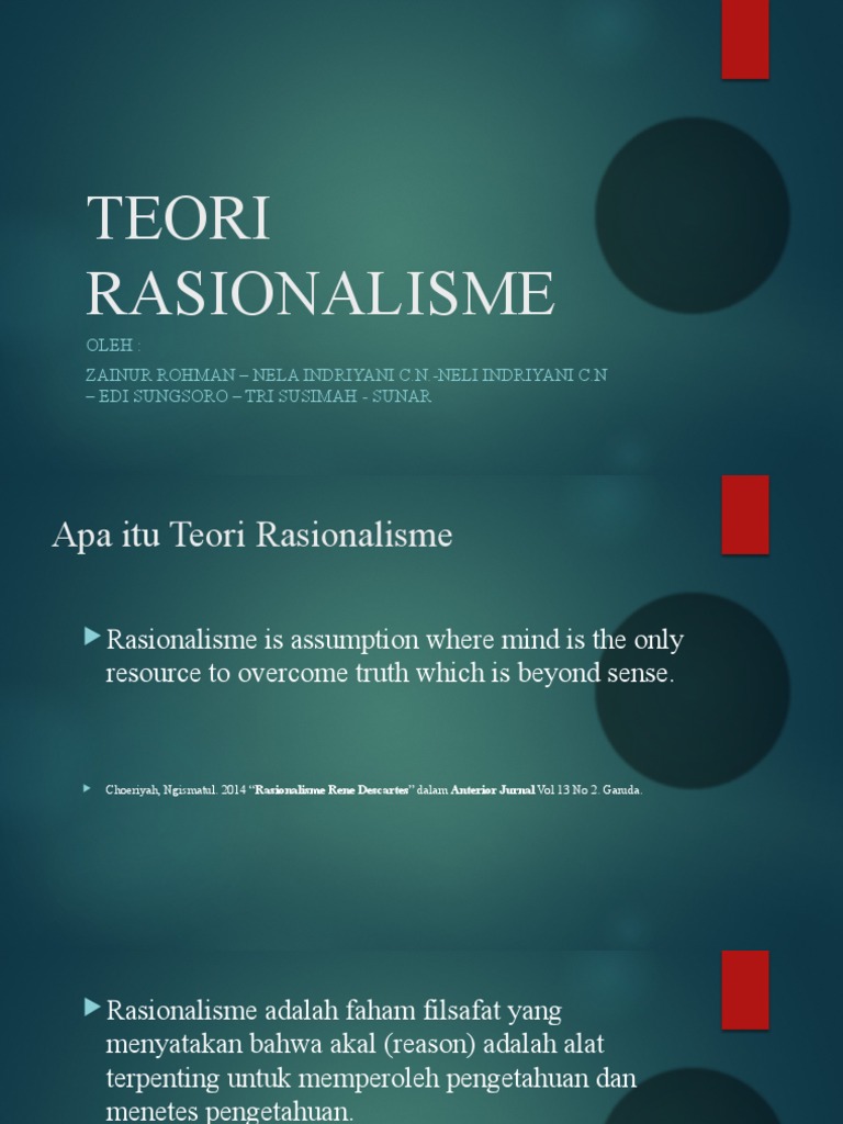 Teori Rasionalisme | PDF | Filsafat