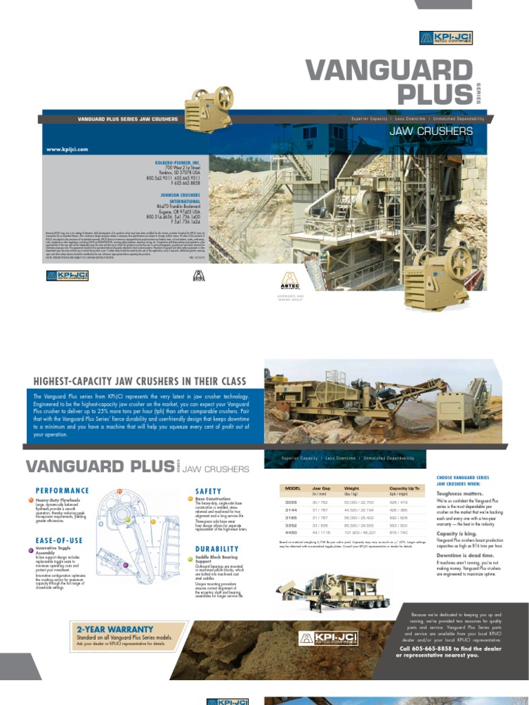 KPI - JCI Jaw Plant Brochure | PDF | Manufactured Goods | Physical Sciences