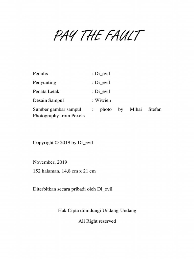 Pay The Fault | PDF