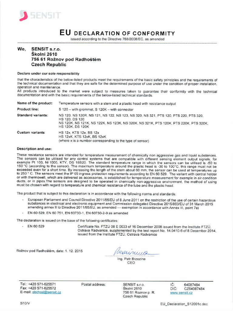 Declaration of Conformity | PDF