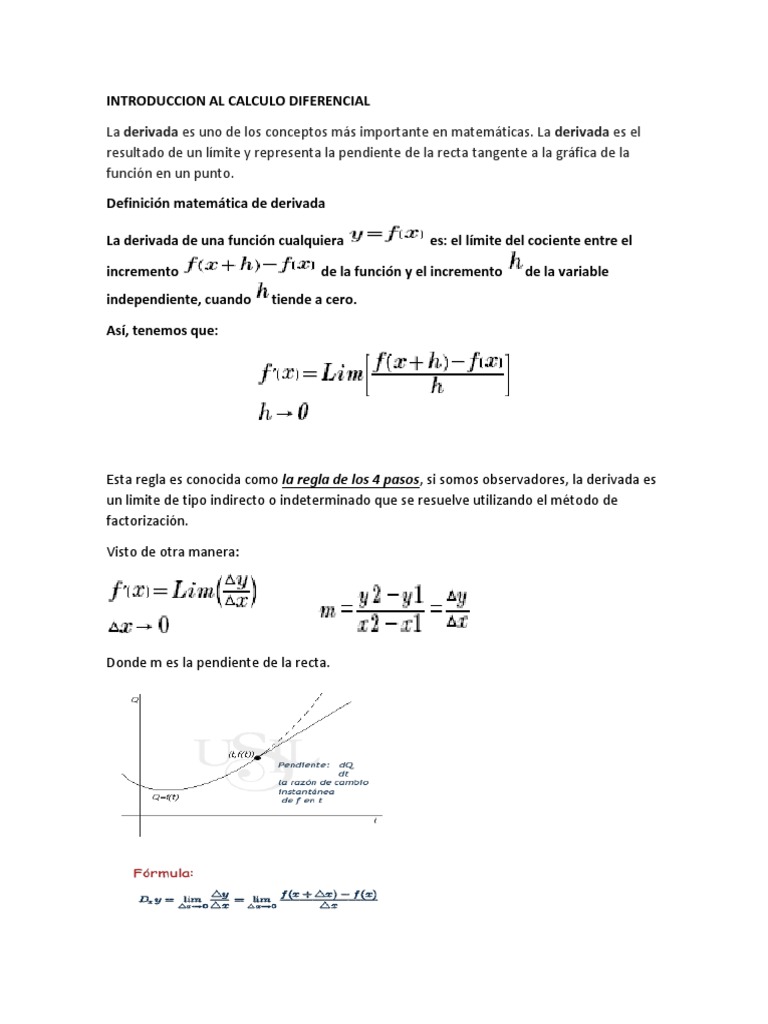 3.-Calculo Diferencial e Integral Derivadas | PDF | Derivado ...