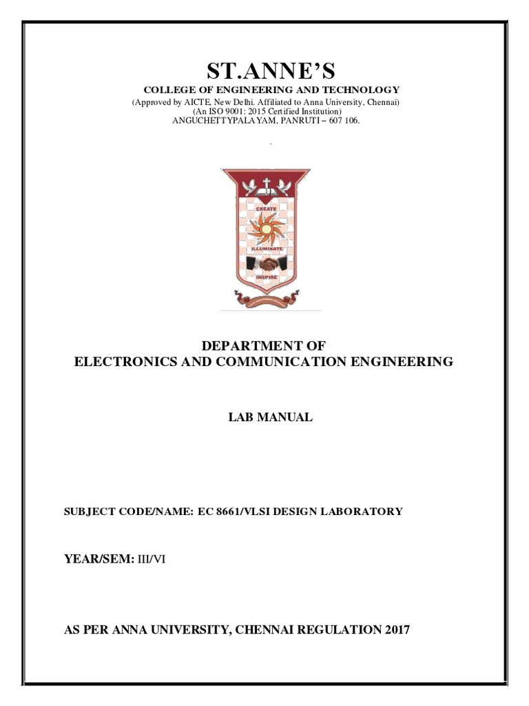 VLSI Design Lab Guide | PDF | Field Programmable Gate Array | Logic Gate