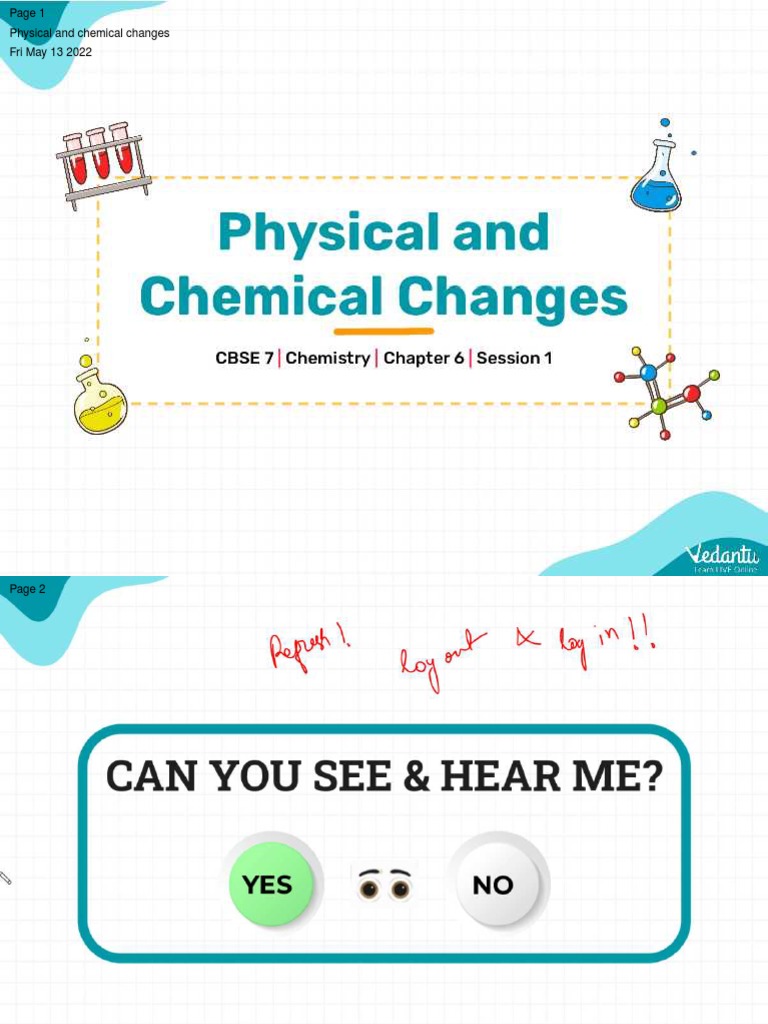 Physical and Chemical Changes | PDF