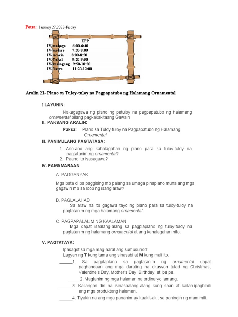 2nd grading-LP-EPP | PDF