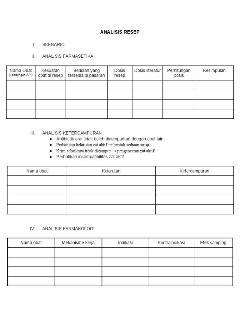 Catatan - Analisis Resep | PDF