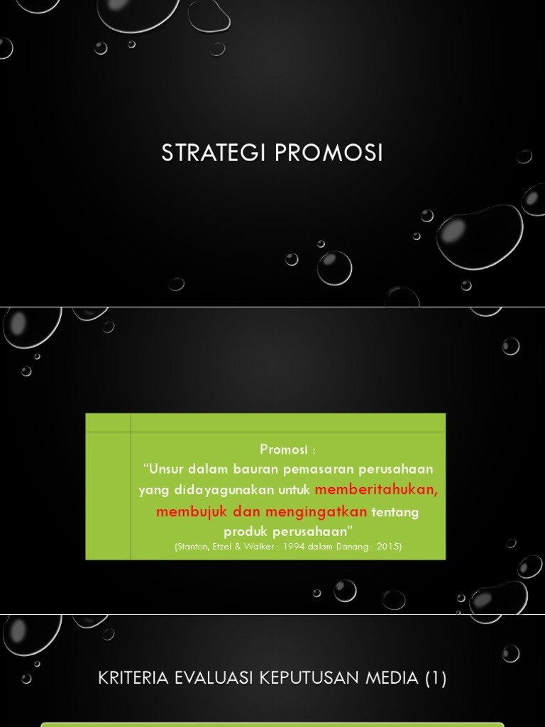 Strategi Promosi | PDF