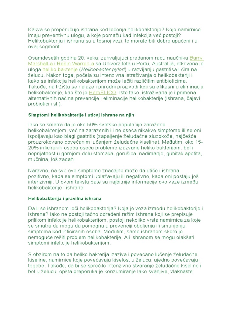 Barry Marshall-A I Robin Warren-A Heliko Bakterije: Simptomi ...