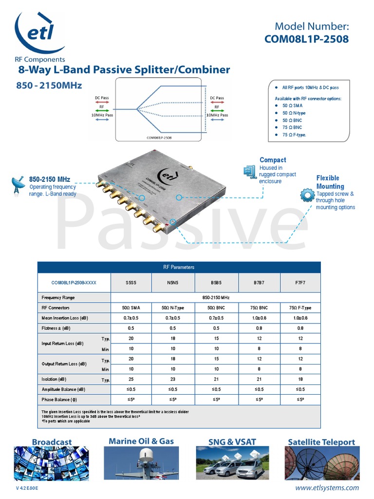 8ports Splitter COM08L1P-2508 V4.2 - 0 | PDF | Electronic Engineering ...