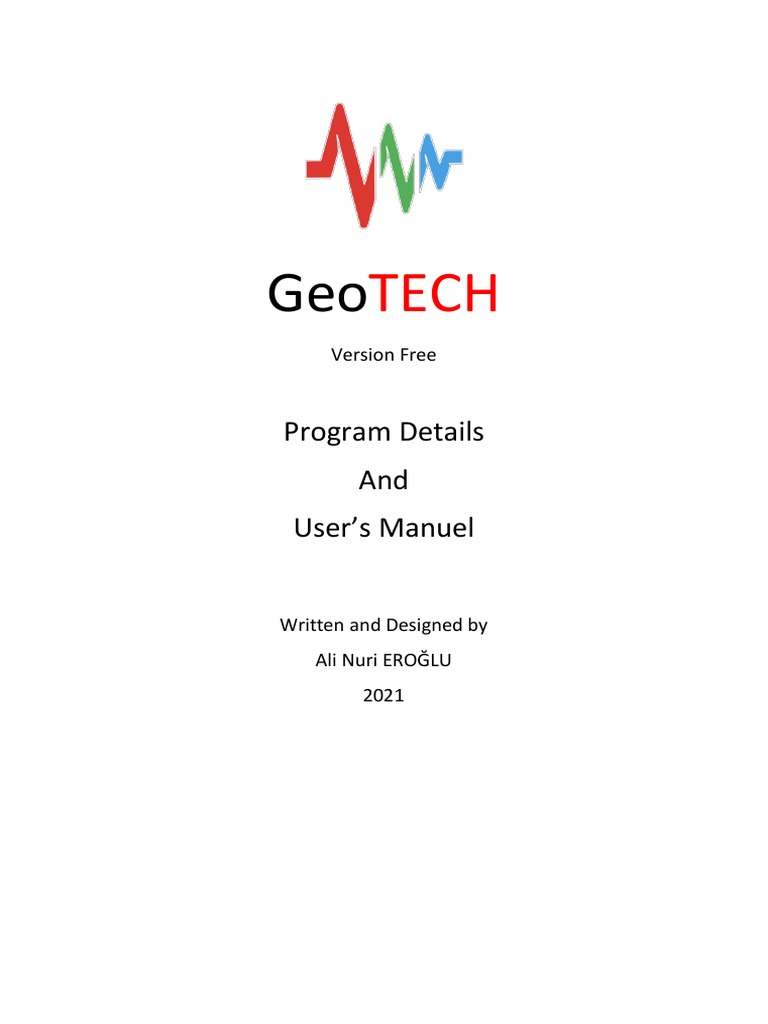 GeoTECH Free Version User Manual | PDF | Computer File | Button (Computing)