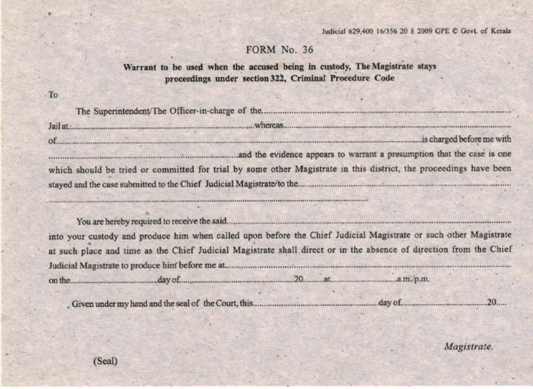 Form No 36 | PDF