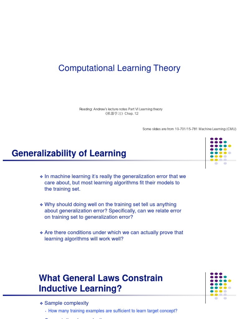 Lecture5-Computational Learning Theory PDF | PDF | Mathematics ... Lecture5-Computational Learning Theory PDF | PDF | Mathematics ...