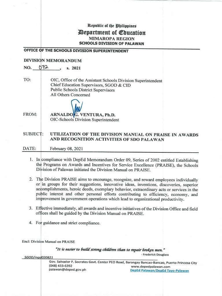 1613961244DM 072 S. 2021 - Utilization of The Division Manual On Praise ...