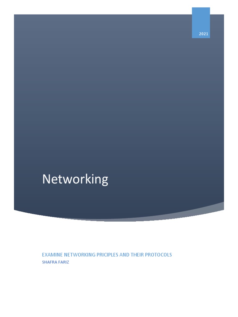 Networking Principles and Protocols Guide | PDF | Computer Network ...