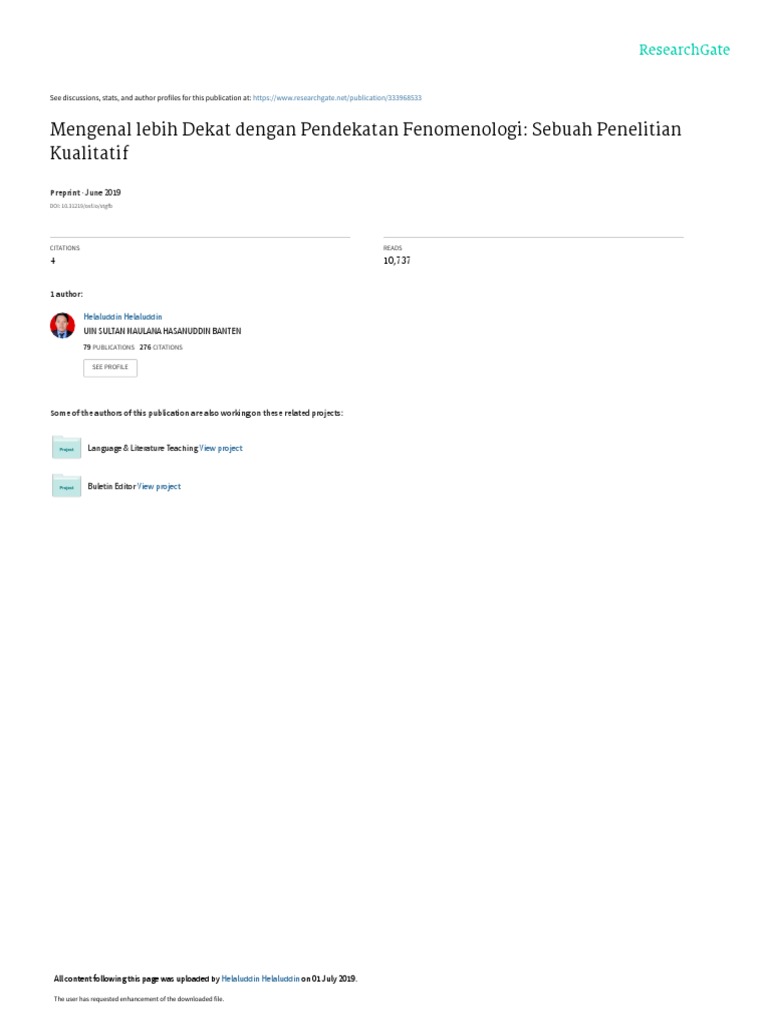 Osf Fenomenologi | PDF