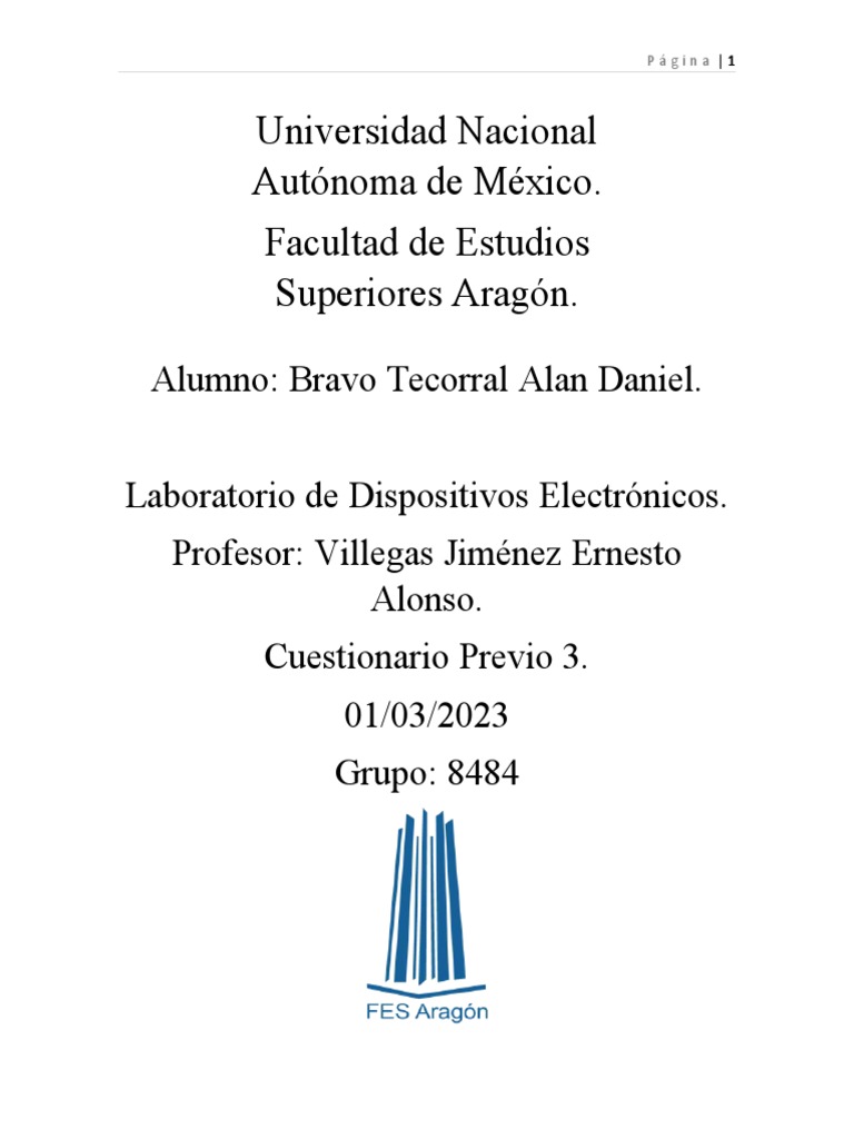 Cuestionario Previo 3 | PDF | Diodo | Rectificador