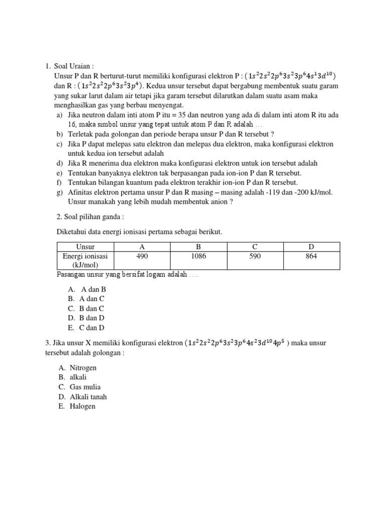 Soal Latihan Menjelang PTS | PDF