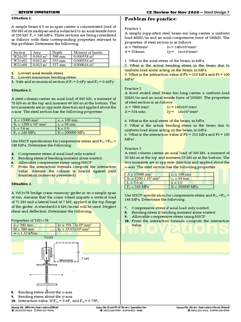 Steel Design 7 Nov 2020 | PDF | Beam (Structure) | Bending