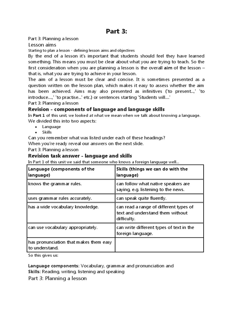 Tefl Academy Unit-1 Part-3 | PDF | Vocabulary | Lesson Plan