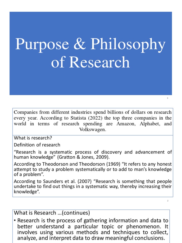 Research Philosophy Overview | PDF | Positivism | Reality