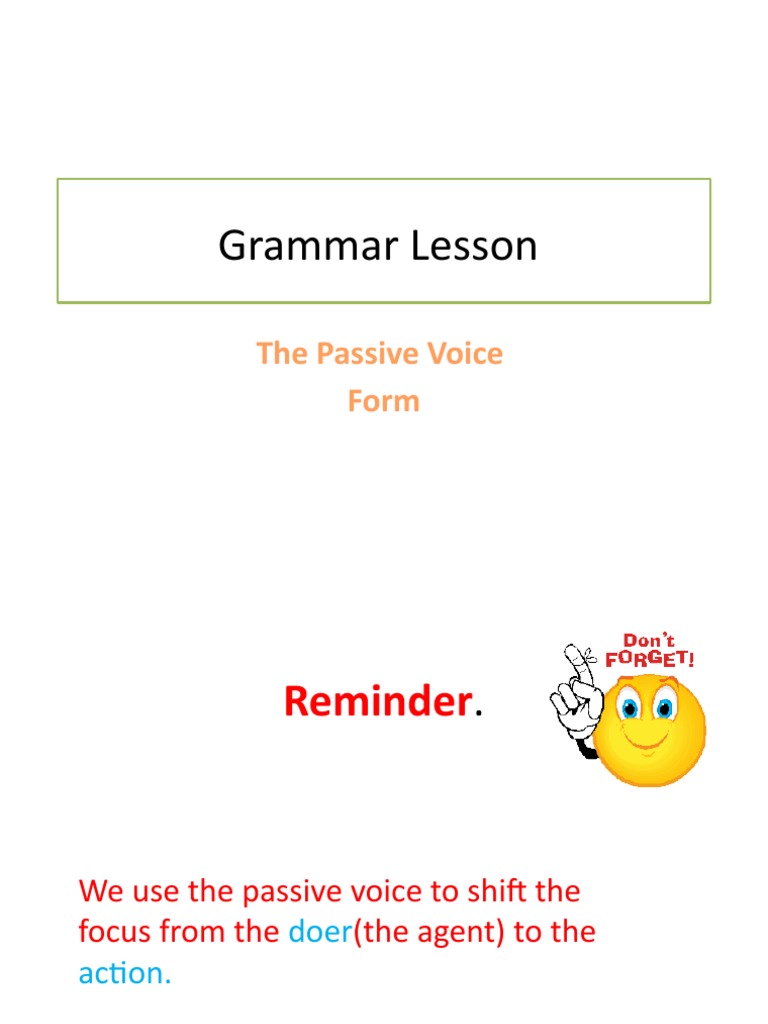 Passive Voice Formation Guide | PDF | Grammatical Tense | Verb