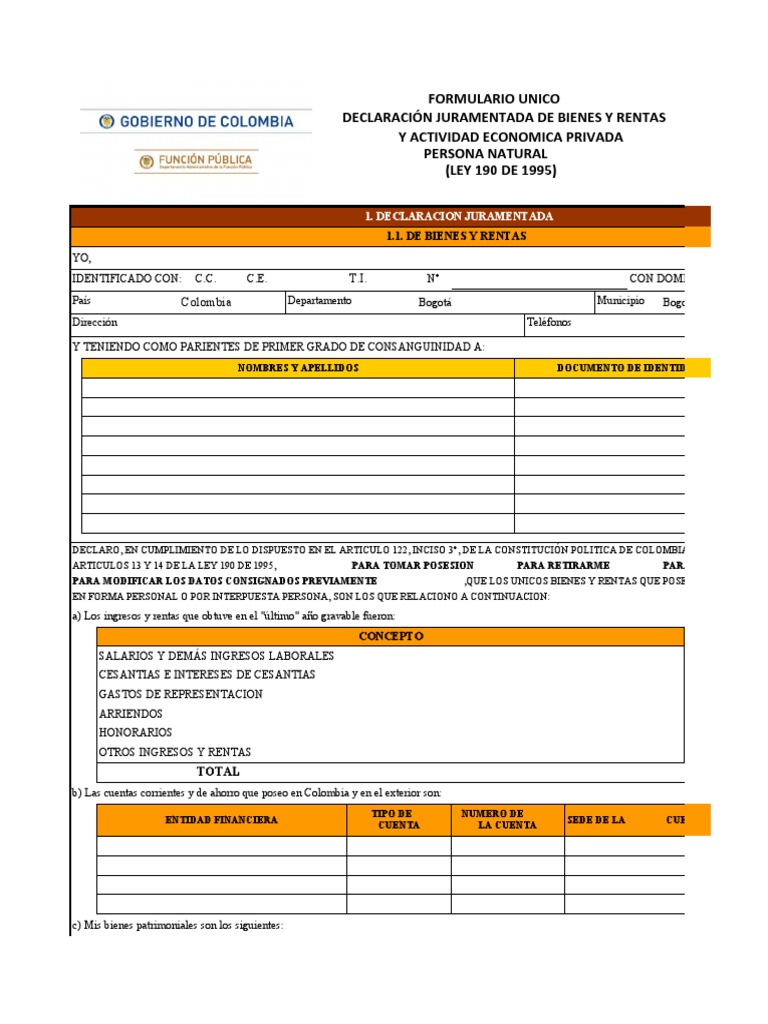 Formato DBYR DAFP(1).xls | PDF | Economias