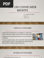 Consumer Rights Project Class 10 | PDF | Consumer Protection | Justice