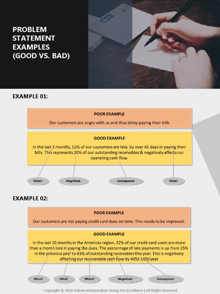 S06+C26 +Examples+of+Good+and+Bad+Problem+Statements PDF | PDF