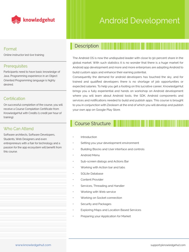 Android Development Workshop Overview | PDF | Android (Operating System) | Mobile App
