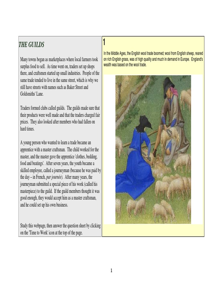 The Guilds in the Middle Ages | PDF | Guild | Journeyman