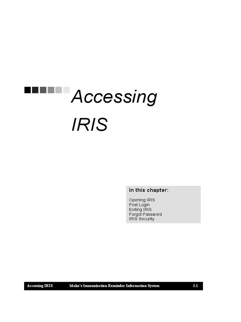 Accessing IRIS | PDF | Password | Login