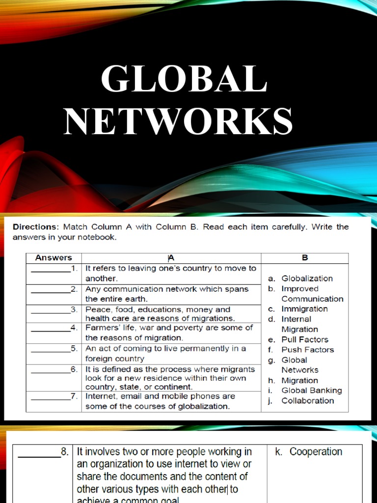 Module 4 Global Networks | PDF | Globalization | Human Migration