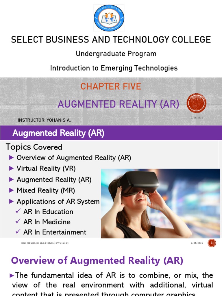 CH-5 Augmented Reality | PDF | Augmented Reality | Virtual Reality