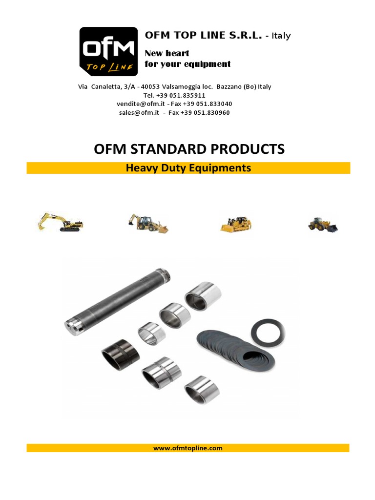 Catalogo Ofm Standard Parts Catalogue | PDF | Loader (Equipment ...