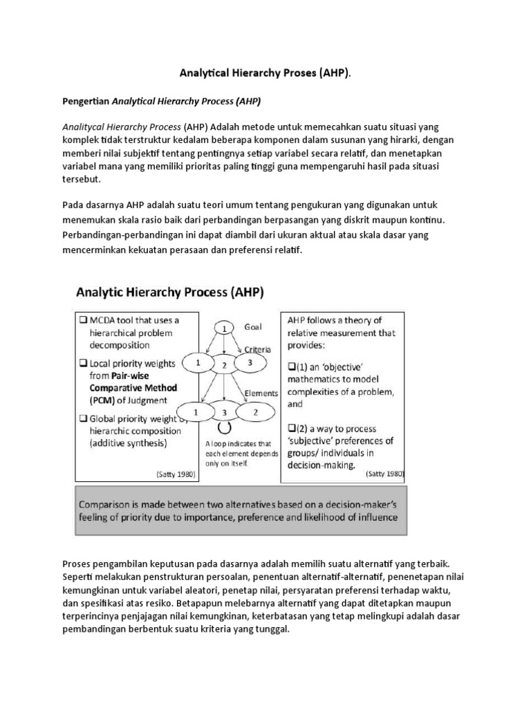 Analytical Hierarchy Proses AHP | PDF