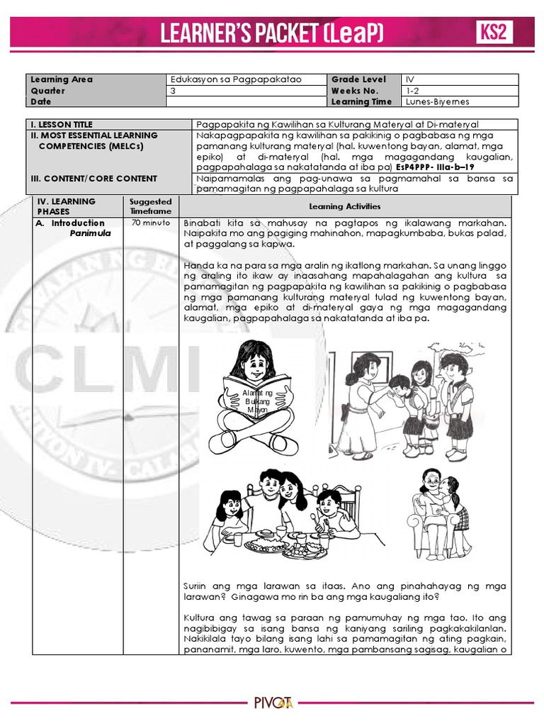 KS2 LeaP Q3 EsP4 Week1 2 | PDF