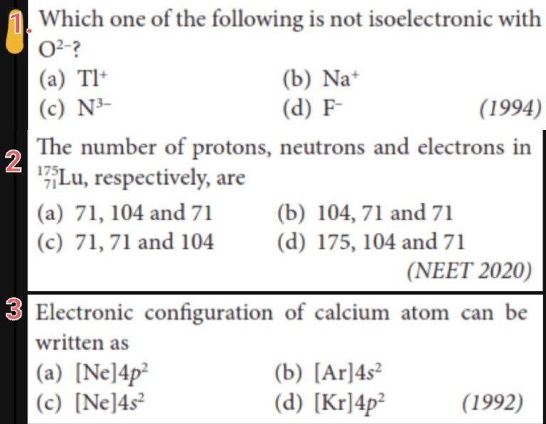 MCQ of Atomic Structure NEET | PDF