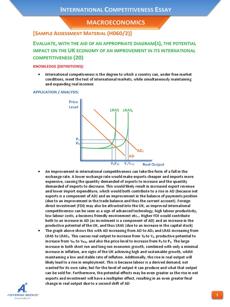 International Competitiveness Essay (OCR) | PDF | Exports | Balance Of ...
