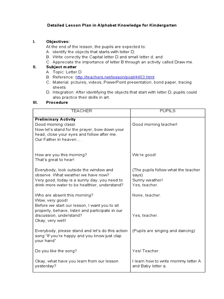 Maximizing Letter Knowledge: A Detailed Lesson Plan for Teaching ...