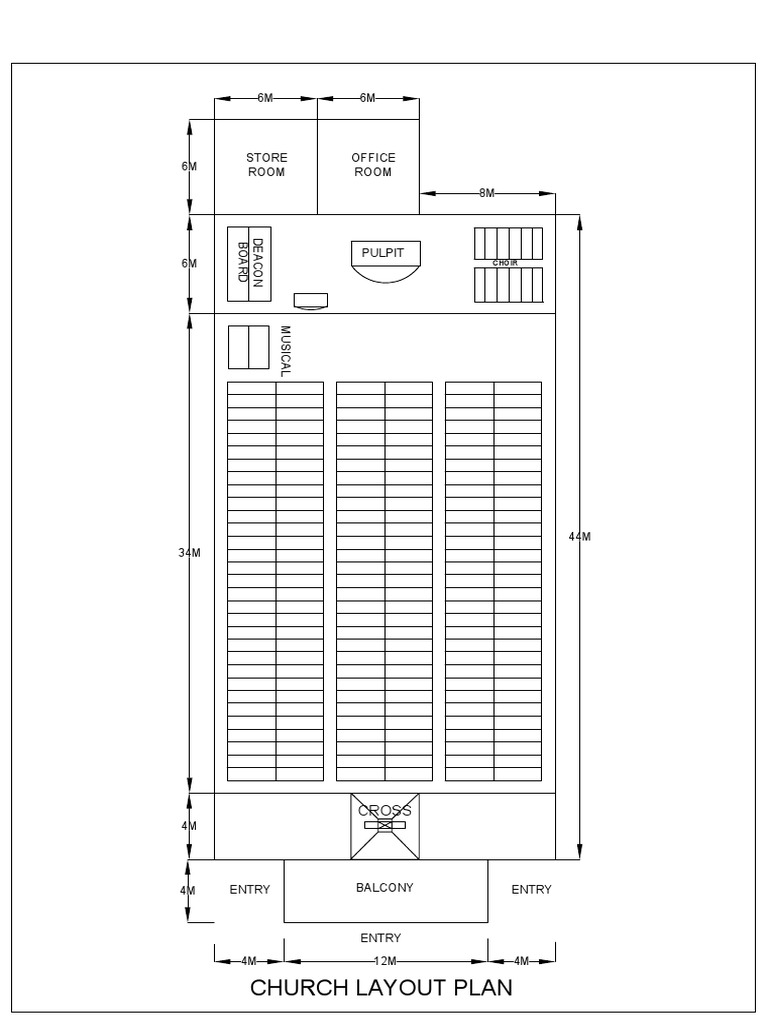 Church Layout Plan PDF | PDF