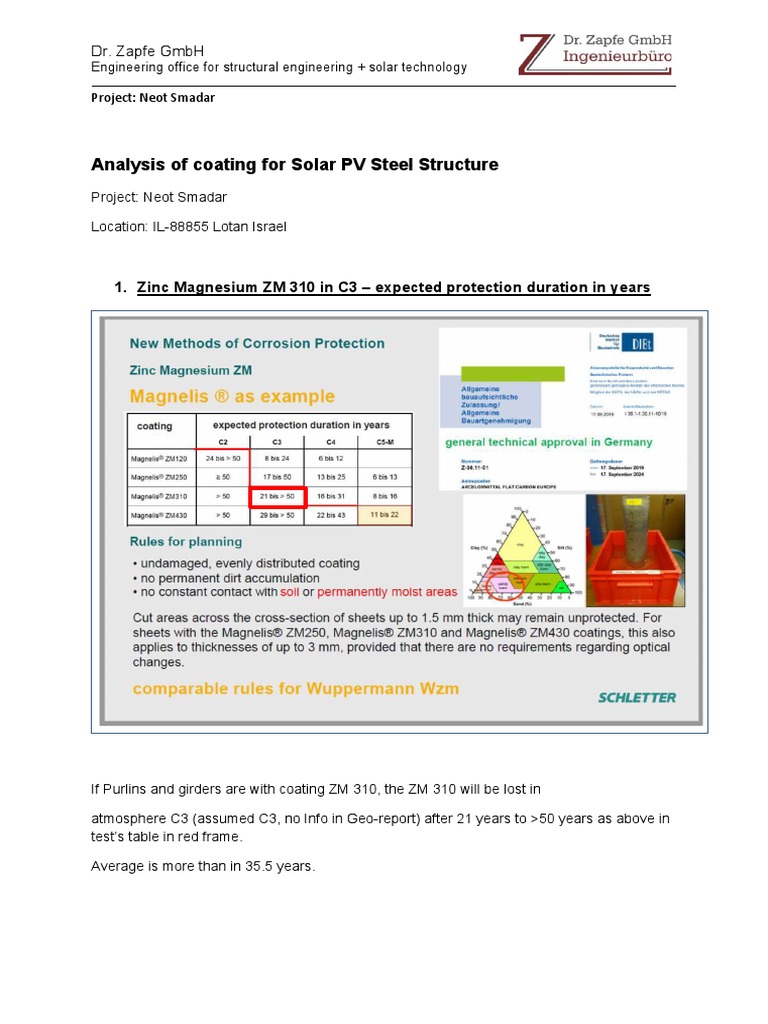 Coating For Solar PV Steel Structure | PDF