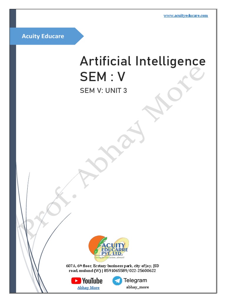 AI Unit 3 PDF | PDF