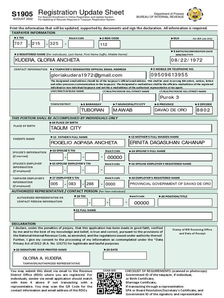 RMC No 122 2022 S1905 RUS 1kikay PDF PDF Government