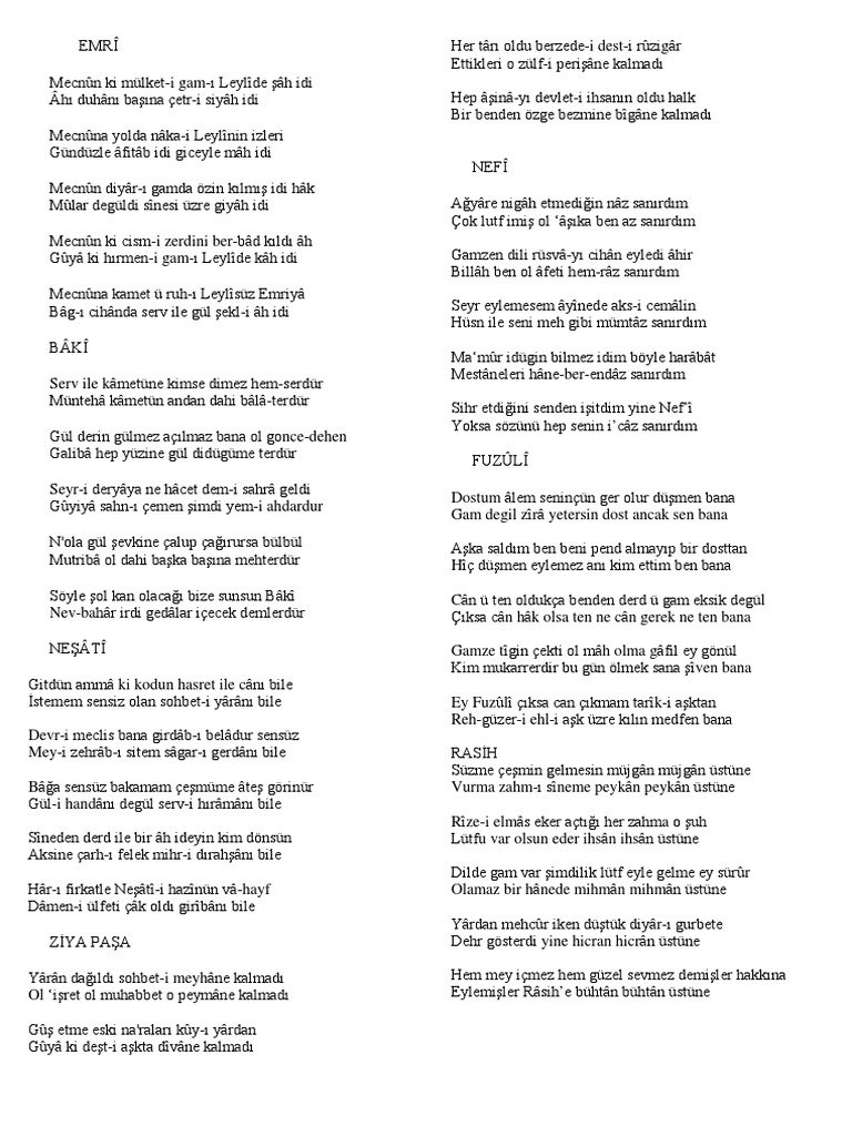 Aruz Alıştırmaları 2 | PDF