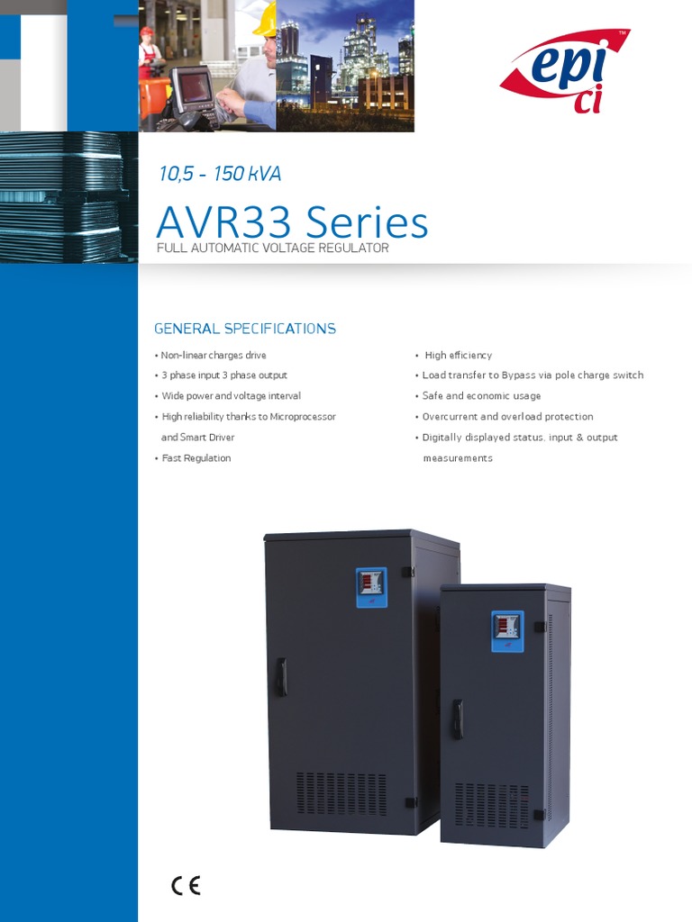 AVR 33 Series 10 150 KVA 2 | PDF | Alternating Current | Voltage