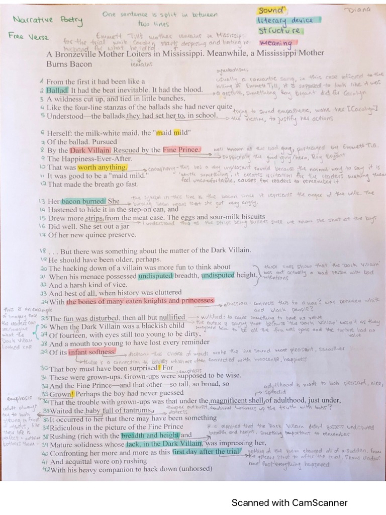 Poem Annotations | PDF