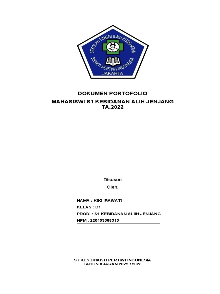 Portofolio Mahasiswa Kebidanan 2022 | PDF