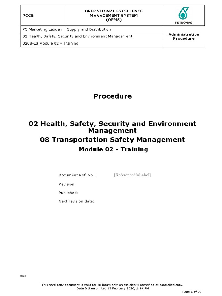 RTOG Module 2 - Training PDF | PDF | Safety | Traffic